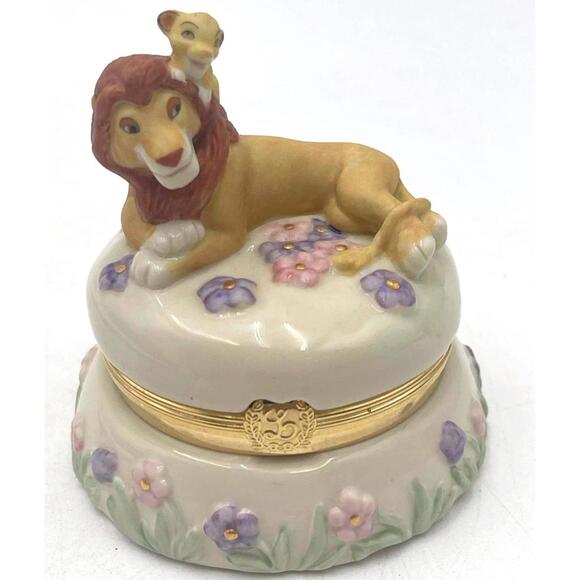 Disney | Other | Lenox Disney Lion King Trinket Box Simba Mufasa Nib ...